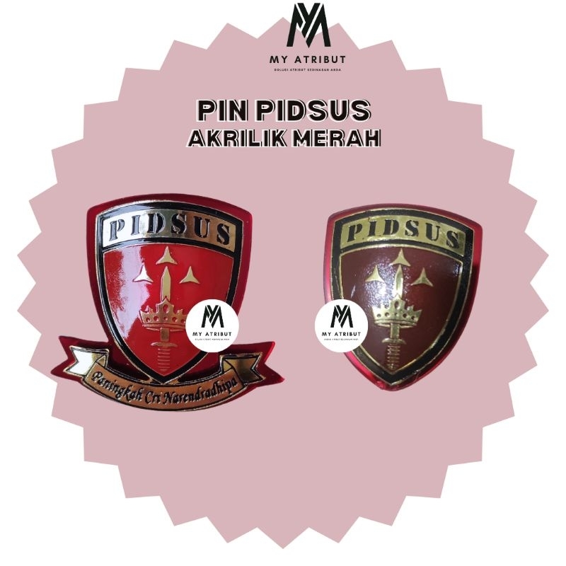 Jual Pin Pidsus Akrilik Merah | pin kejaksaan ri | Shopee Indonesia