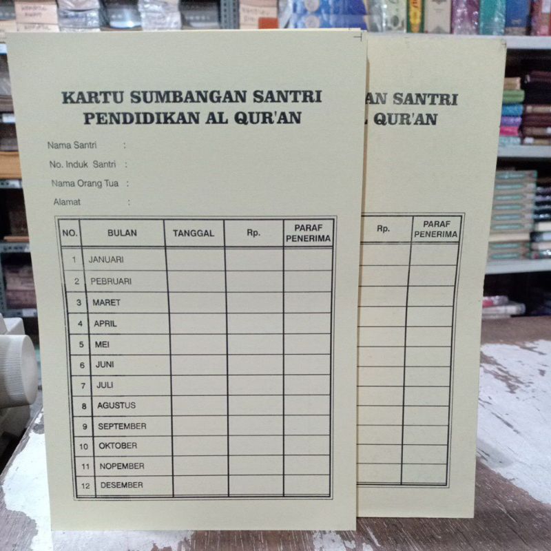 Jual Kartu Spp Kartu Sumbangan Santri Pendidikan Al Quran Shopee Indonesia