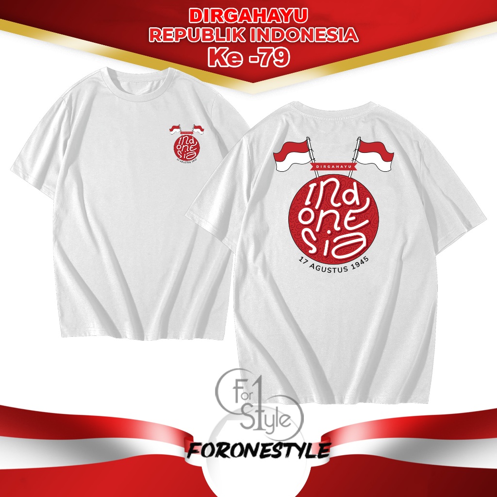 Jual TSHIRT KAOS DIRGAHAYU RI KE 79th - KAOS 17 AGUSTUS 1945 - BAJU KEMERDEKAAN RI KE 79th ...