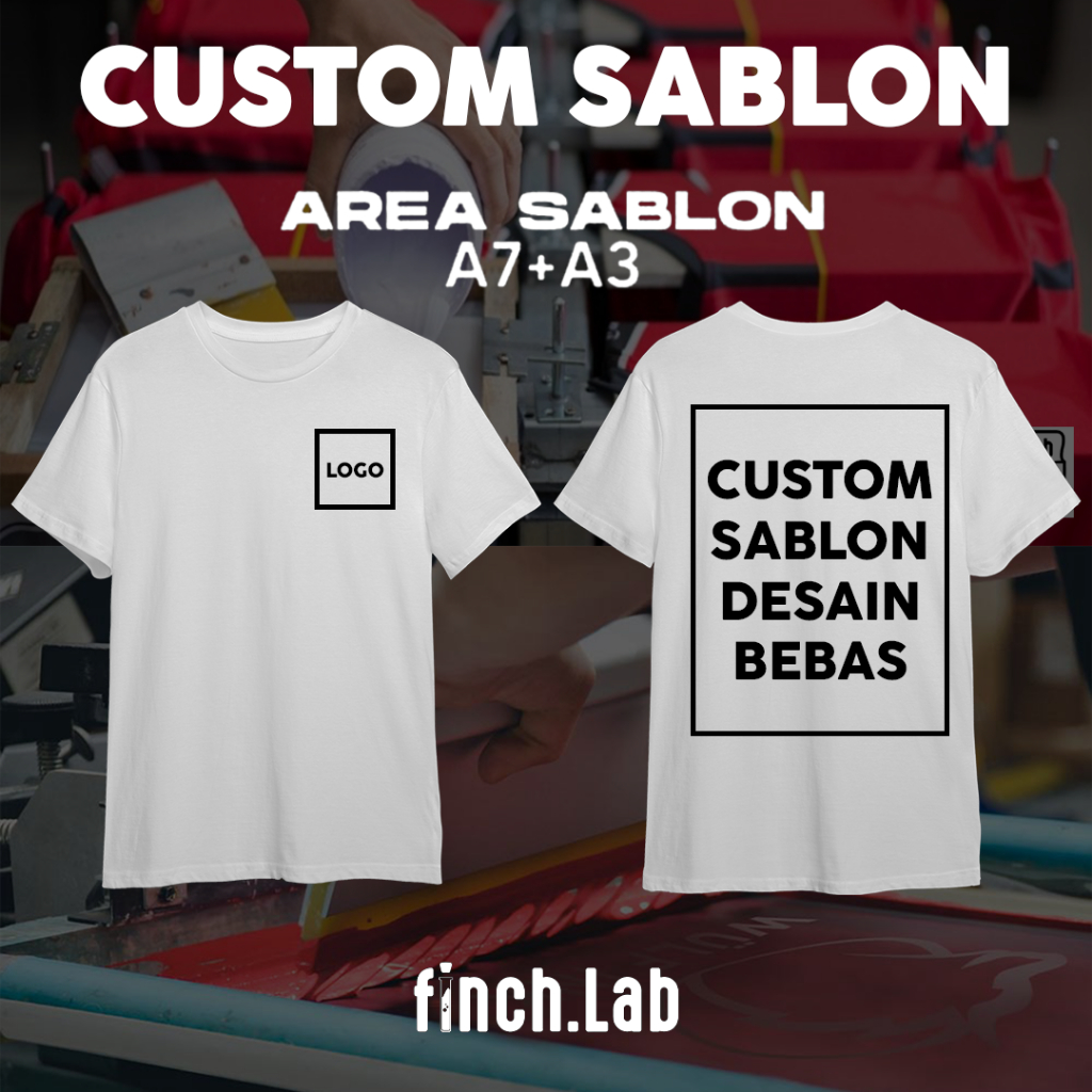 Jual CUSTOM SABLON DTF A3, KAOS COTTON COMBAD 24S SUPER SOFT (Min 4pcs ...