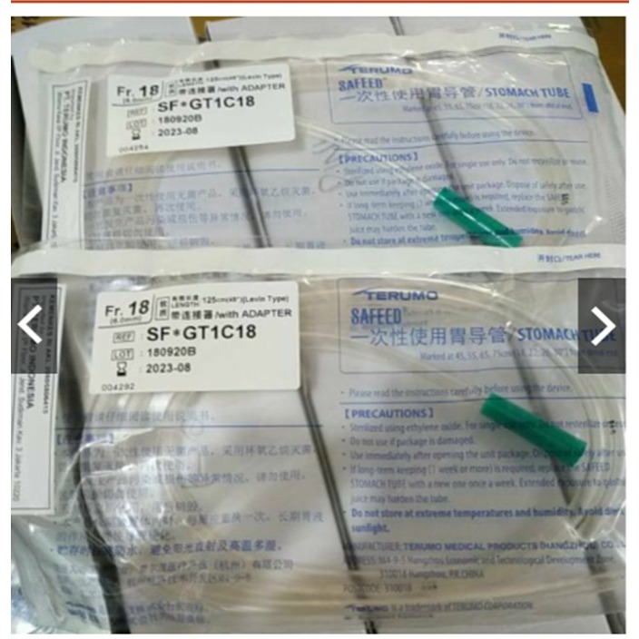 Jual Stomach Tube Ngt Terumo Selang Makan Sonde Feeding Tube No.18 ...