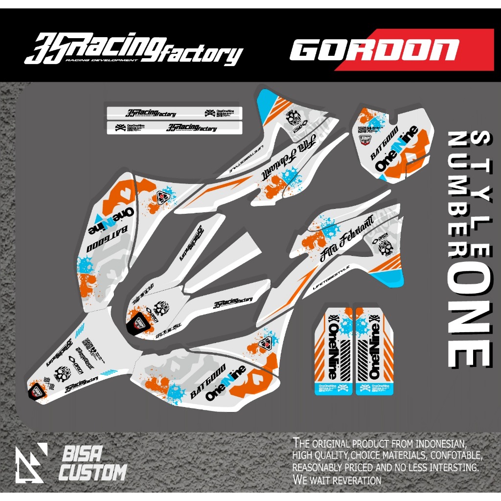 Jual Decal Stiker klx gordon / decal gordon full body bisa custom ...