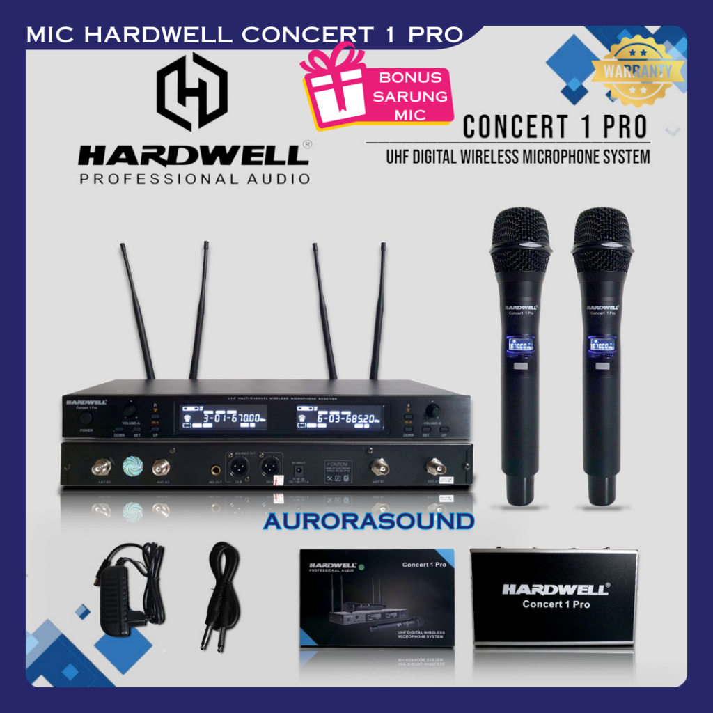 Jual MIC HARDWELL CONCERT 1 PRO WIRELESS MICROPHONE HARDWELL MIC ...