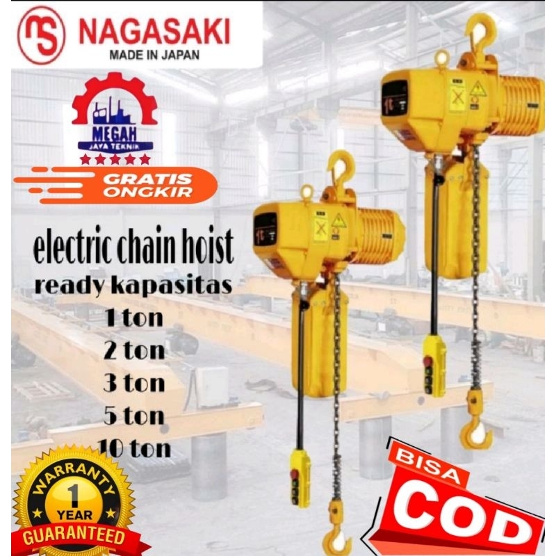 Jual Electric Chain hoist Kapasitas 3 Ton Rantai 6 Meter 3 Phase 380v ...