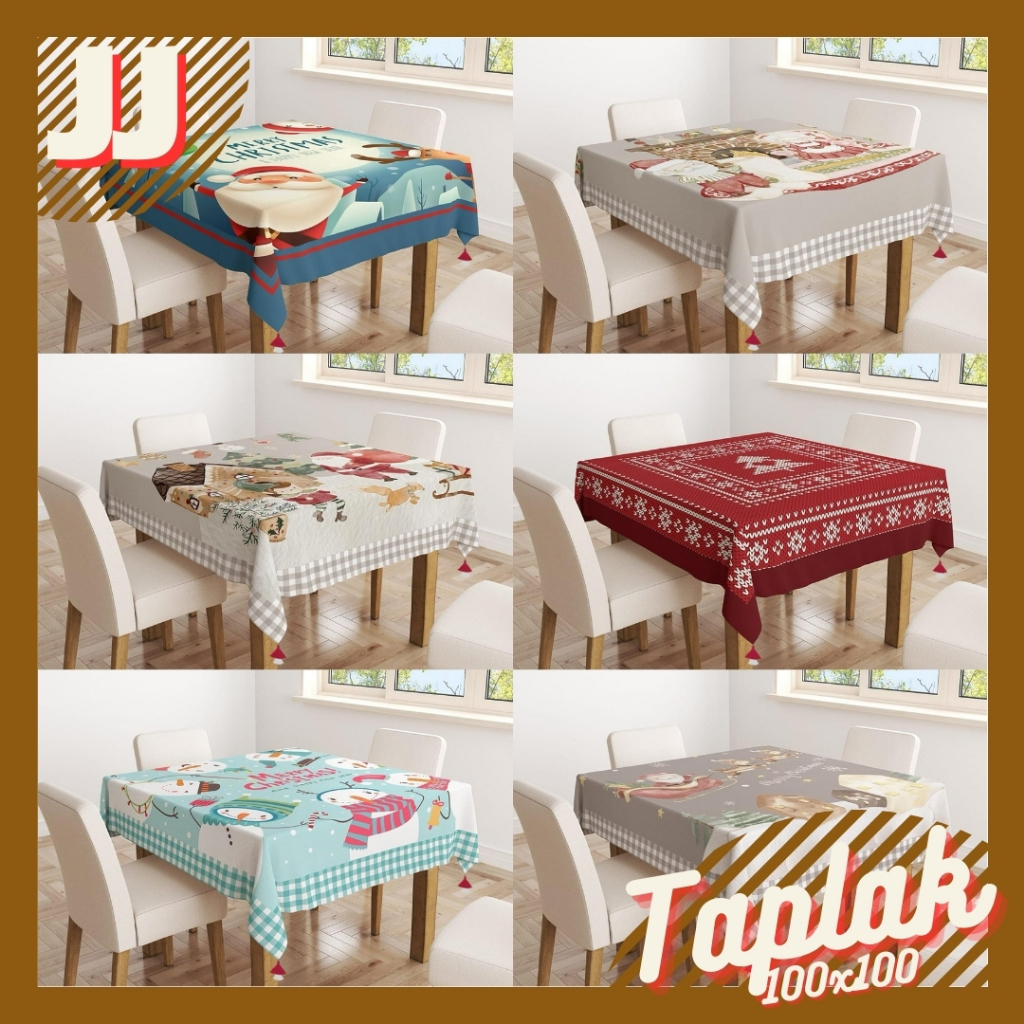 Jual TAPLAK MEJA PRINT MOTIF NATAL CHRISTMAS SANTA CLAUS SNOWMAN ...