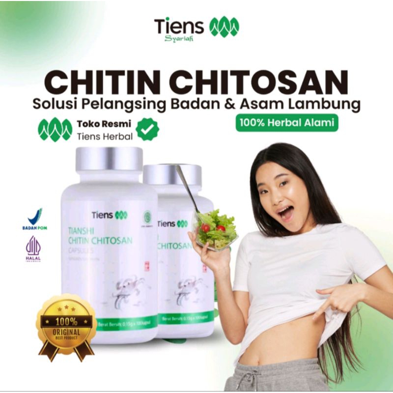 Jual [Viral Tiktok Terlaris] Tianshi Chitin Chitosan Capsules isi 100 ...