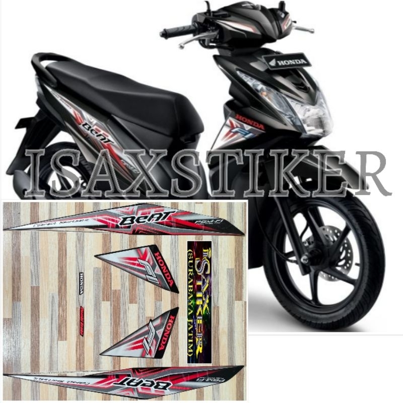 Jual striping original Honda Beat FI hitam tahun 2015 | Shopee Indonesia