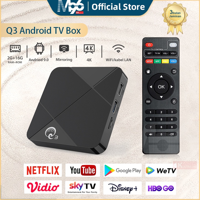Jual Jangan Ketinggalan order M96 MiniQ3 Android Tv Box 2G Ram 16G Rom Android 9 OS Smart Tv Box ...