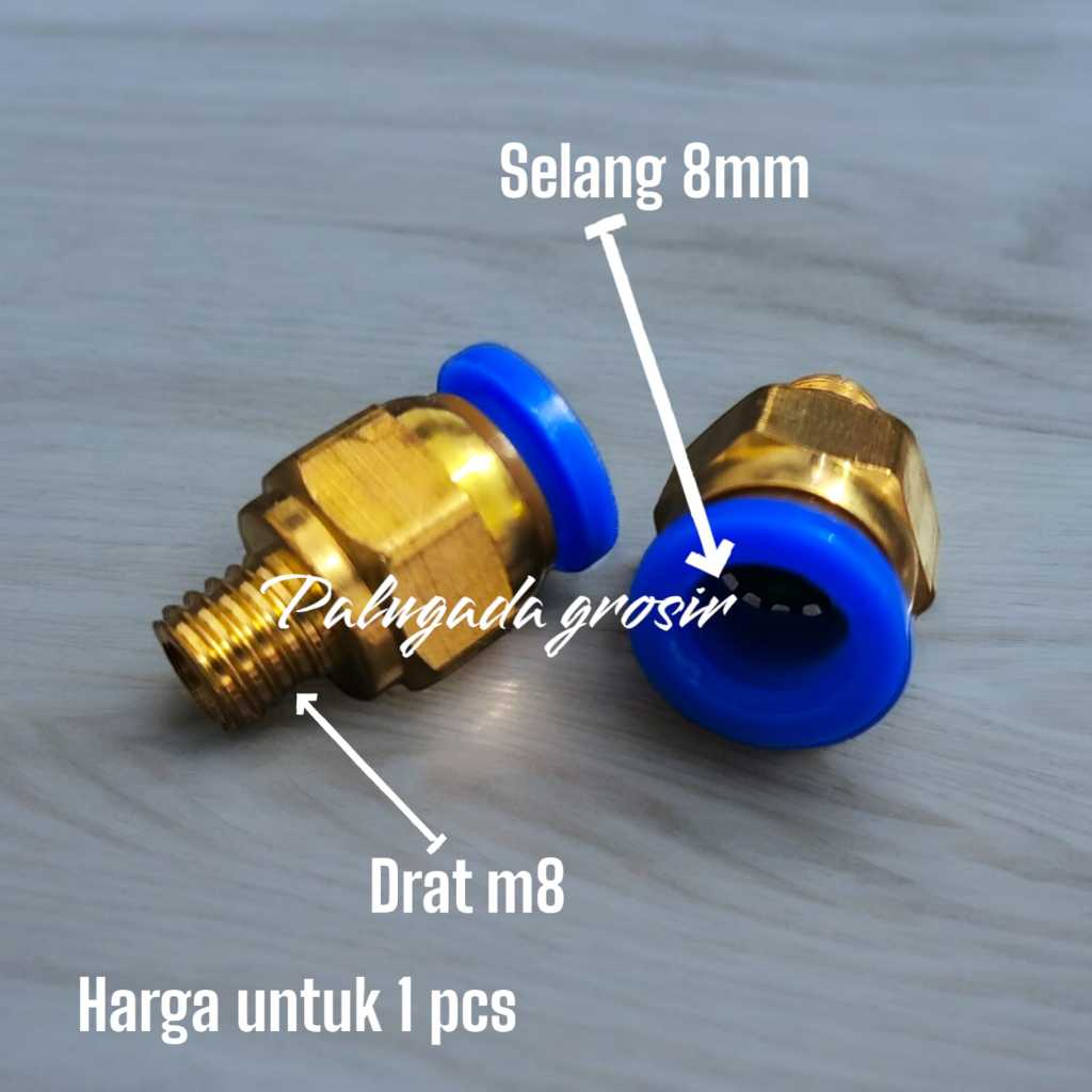 Jual Baut penghubung selang 8 mm dart m8 untuk alat refill gas kaleng ...