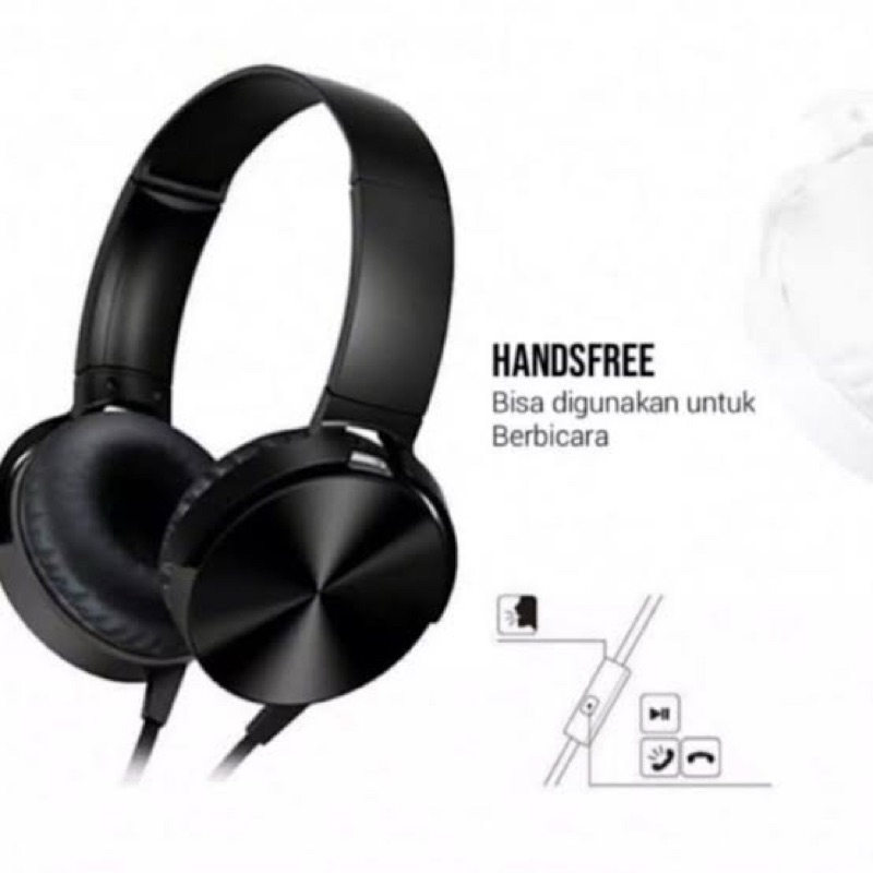 Jual (GA)HEADSET EARPHONE BANDO PPT-450 EXTRA BASS HEADPHONE HANDSFREE ...