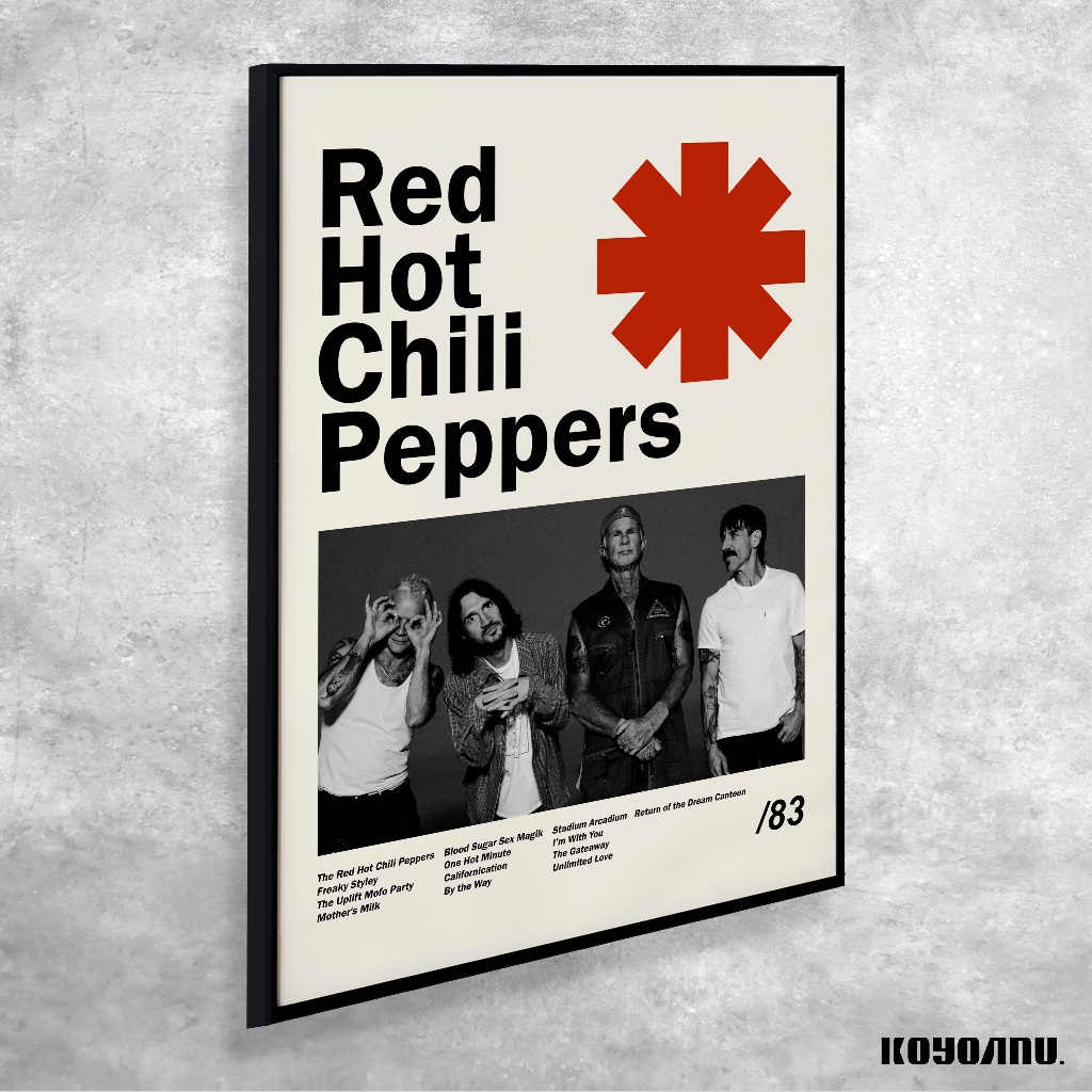 Jual Poster Frame RED HOT CHILI PEPPERS | Poster Frameblock | Shopee ...