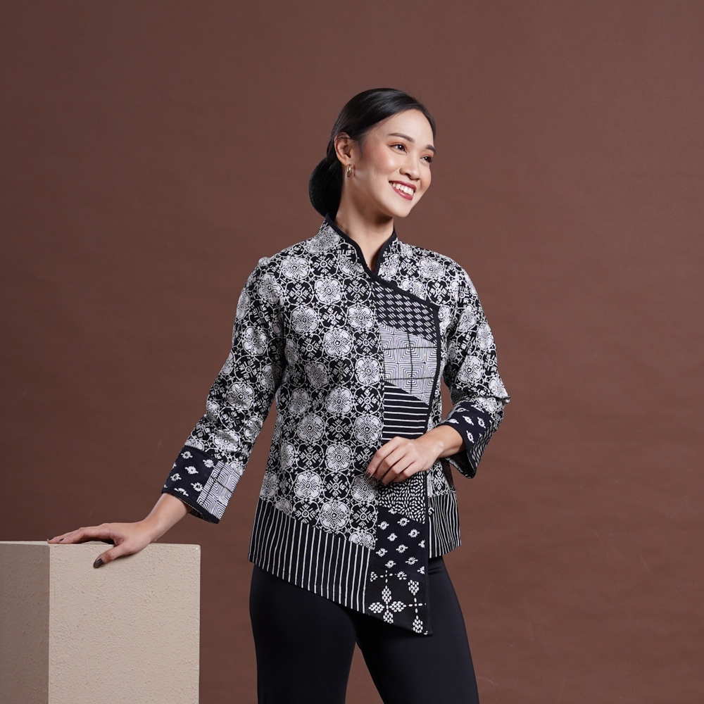 Jual NONA RARA - Blackjay PART0223, Blus kasual batik wanita modern ...