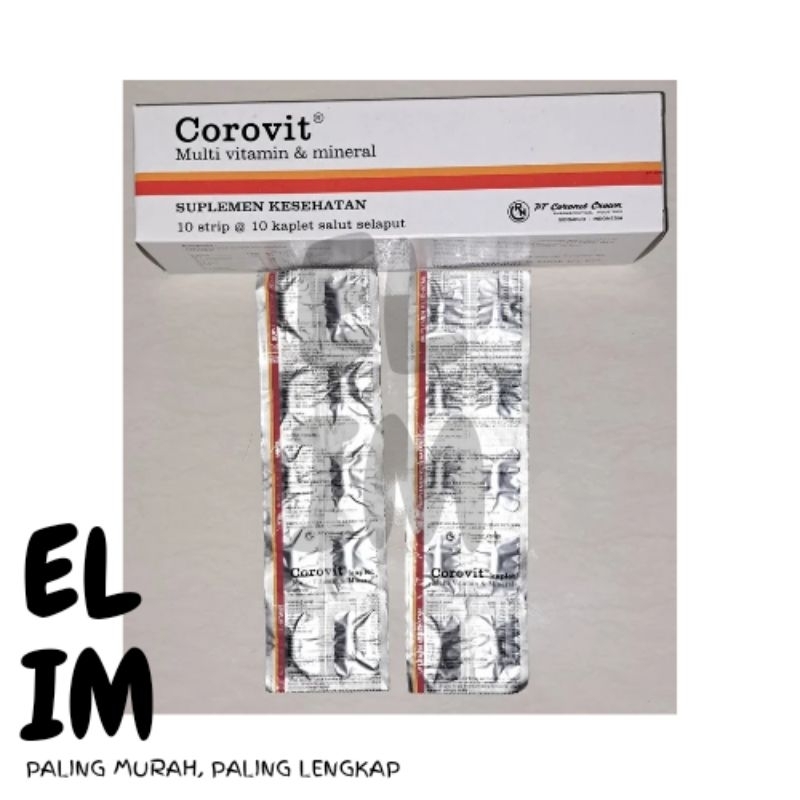 Jual COROVIT TABLET [MULTIVITAMIN] - 1 STRIP 10 TABLET | Shopee Indonesia