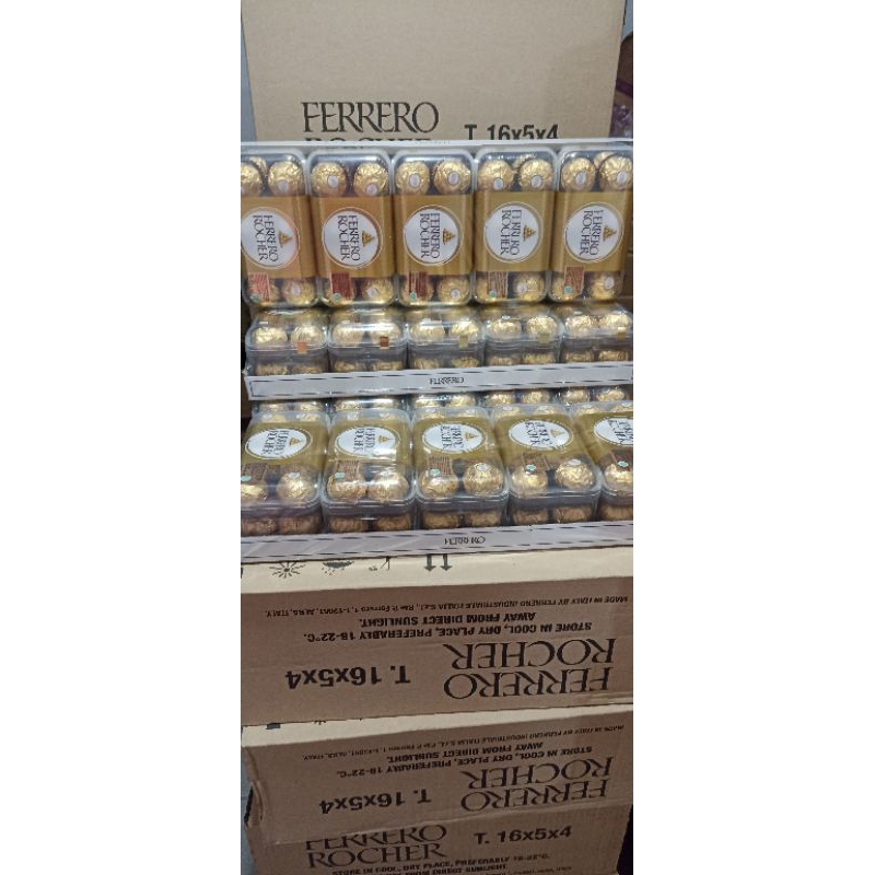 Jual fererro rocher isi 16 pcs. ed. Oktoberr 2024 halal. | Shopee Indonesia