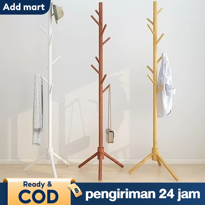 Jual Stand Hanger Kayu Stand Hanger Gantungan Topi Multifungsi Rak ...