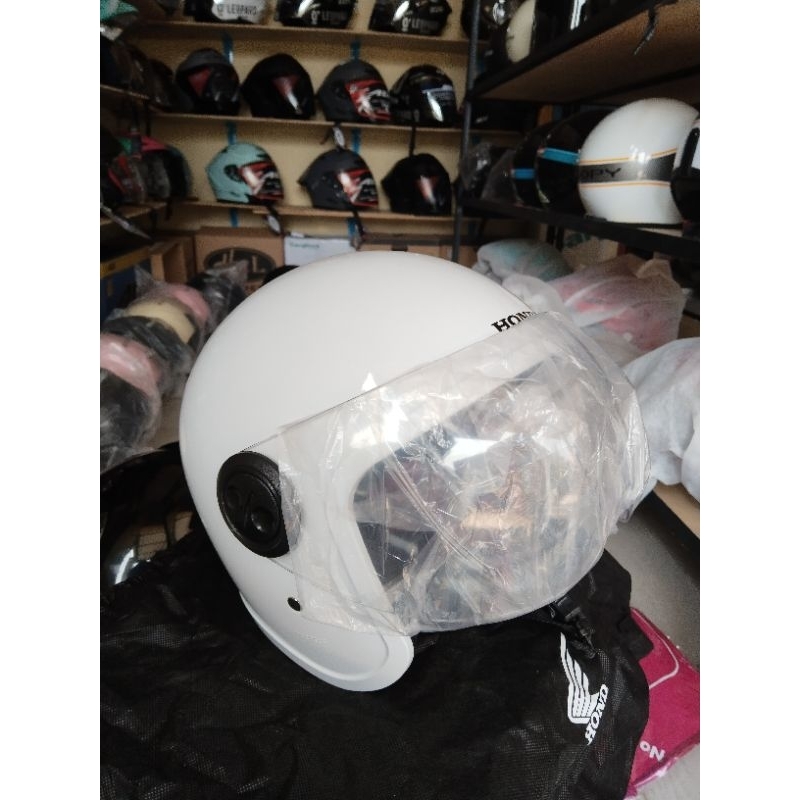 Jual Helm scoopy original dealer terbaru putih polos | Shopee Indonesia
