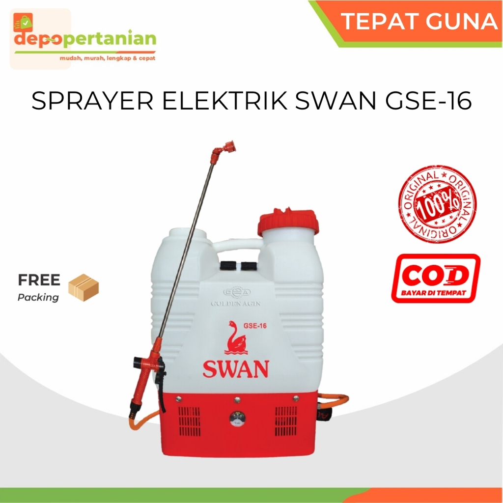 Jual Depo Pertanian - Sprayer Elektrik Swan GSE-16 16 Liter Alat Semprot Hama Tanaman | Shopee ...