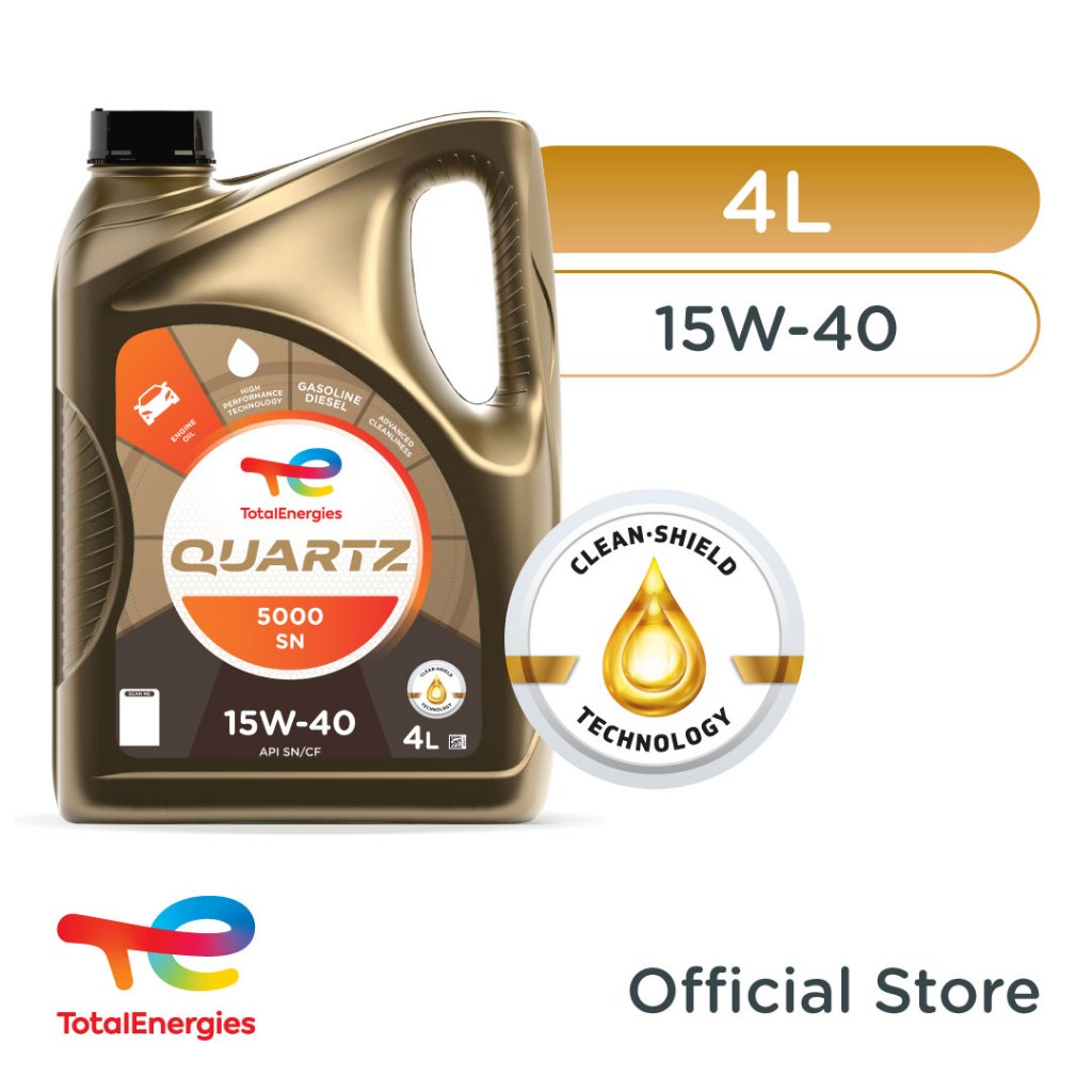 Jual TotalEnergies - Quartz 5000 15W-40 SN/CF Oli Mesin Mobil (4 Liter ...
