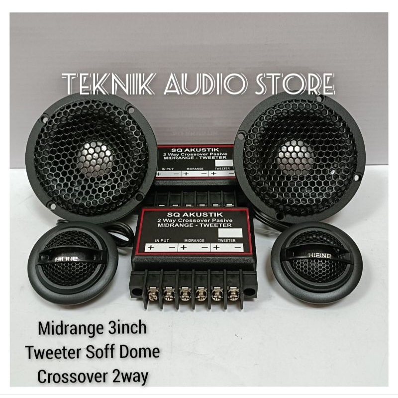 Jual Speaker 2way SQ Series Midrange 3inch-Tweeter Soft Dome Hifine ...