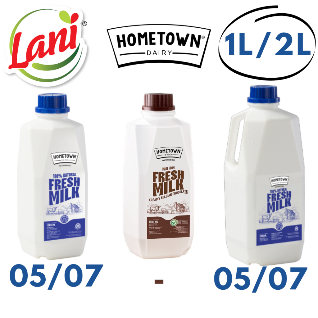 Jual Hometown Dairy Fresh Milk 1L / 2L Susu Sapi Segar | Shopee Indonesia
