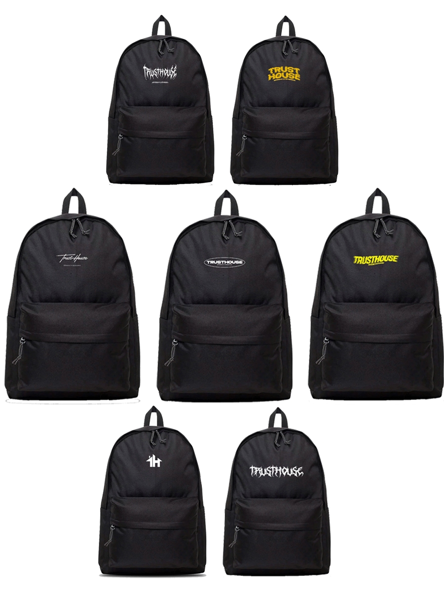 Jual Trust House Tas Ransel Simpel Pria Wanita Bag Pack Slaye Black ...