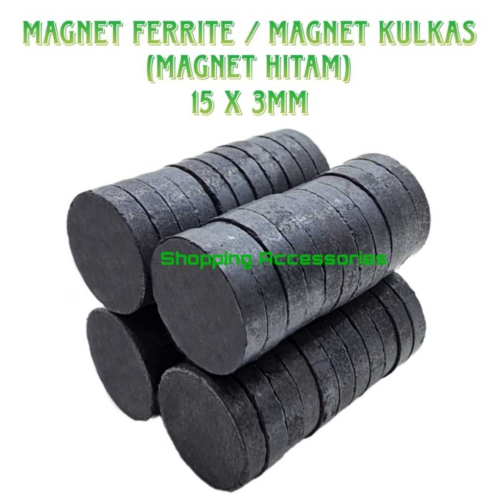 Jual Magnet Kulkas Ukuran 15x3mm Maget HITAM Magnet FERRITE -1pcs ...