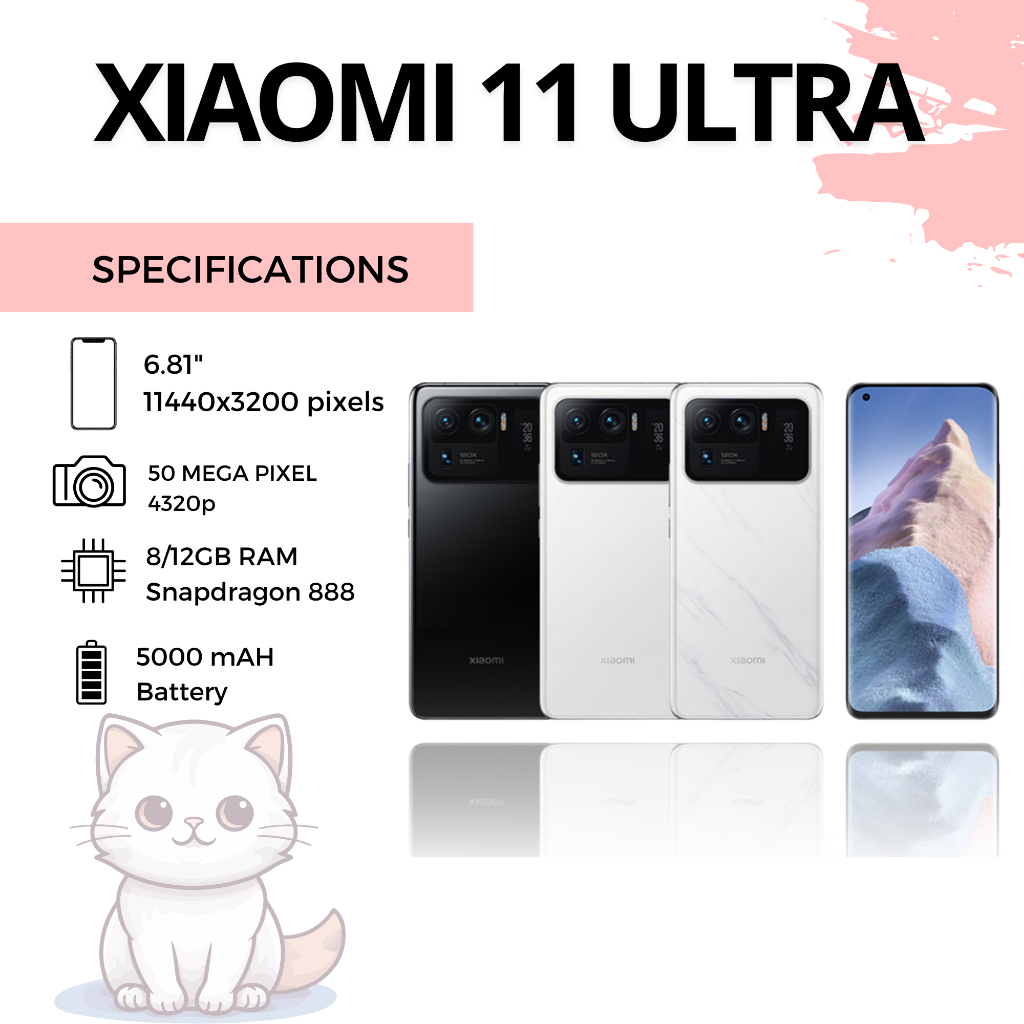 Jual [Sinyal Permanen]Xiaomi 11 Ultra 5G Second Original 512GB 256GB ...