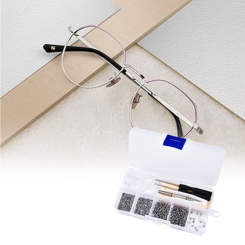 Jual 500pcs Set Reparasi Kacamata Nosepad Kacamata Anti Slip Reparasi Kacamata Baut Sekrup Mur ...