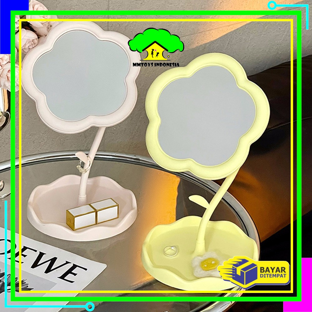 Jual MI-K181 Cermin Aesthetic Stand Mirorr Flower Kaca Meja Rias ...