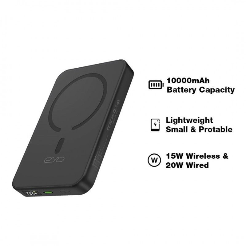 Jual EYD Magnetic Power Bank 10000mAh PD Wireless Charging Original ...
