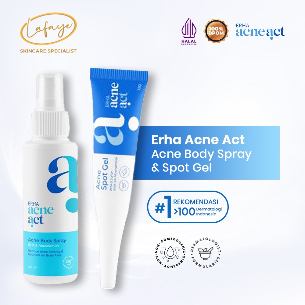 Jual ERHA Acne Spot Gel + Acne Back Spray 100ml - Perawatan Jerawat ...