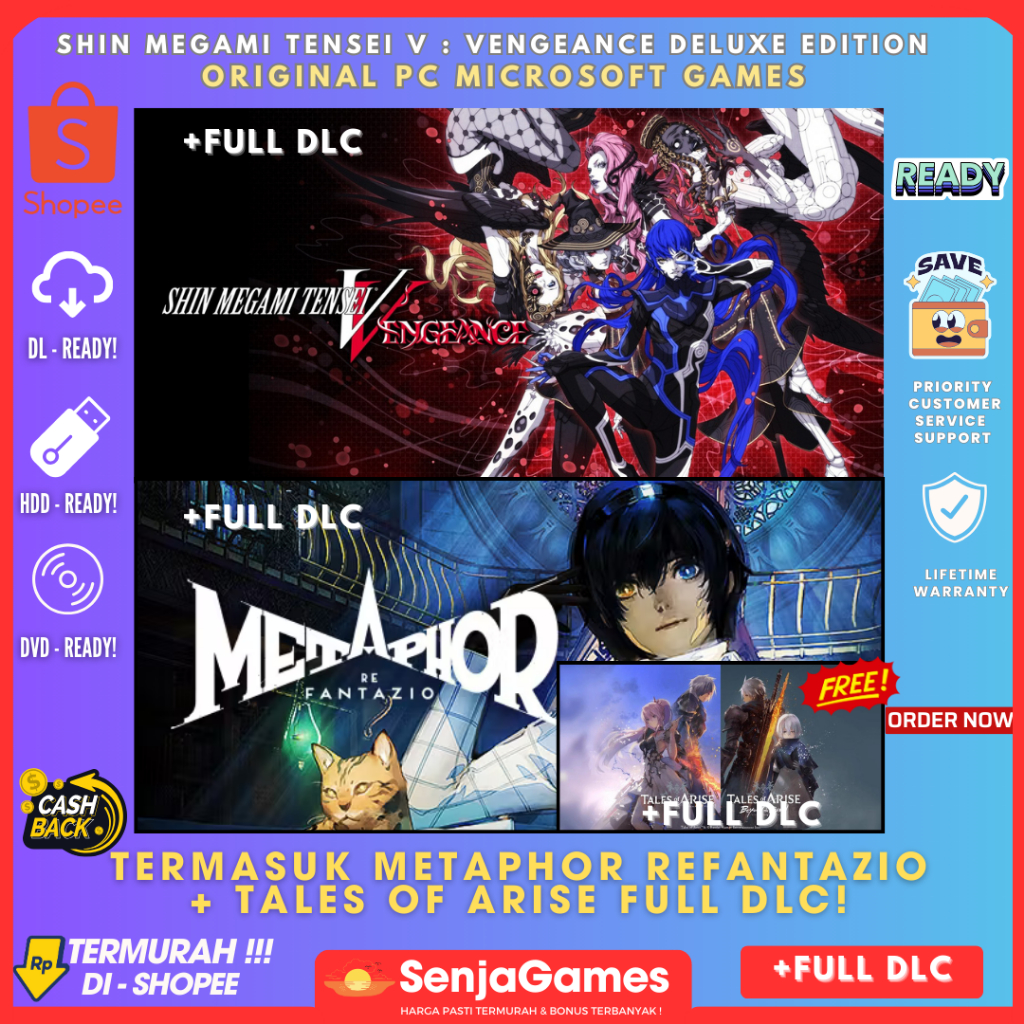 Jual Shin Megami Tensei V : Vengeance Deluxe Edition Original PC GAME | Shopee Indonesia