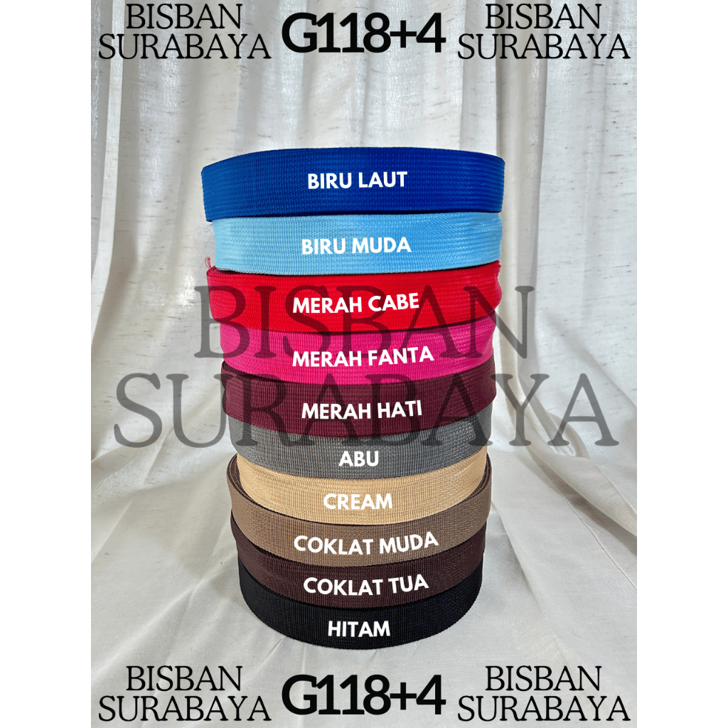Jual (PER ROLL) WEBBING BISBAN 3CM TALI TAS LEBAR 3 CM (30YARD ...