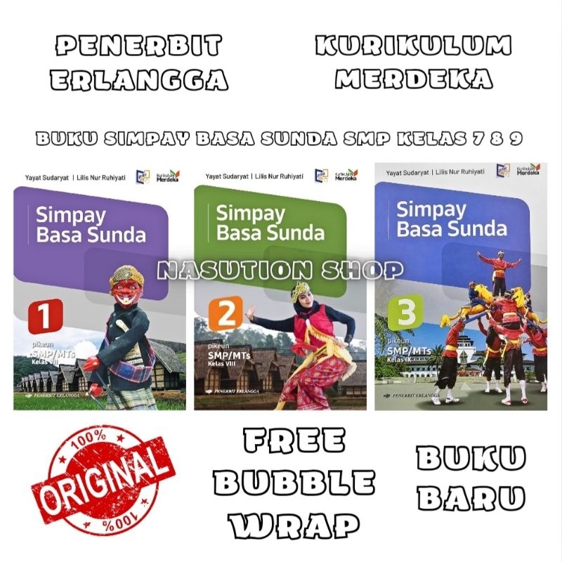 Jual Buku Simpay Basa Sunda Kelas 1 2 3 / 7 8 9 SMP/MTs Erlangga ...