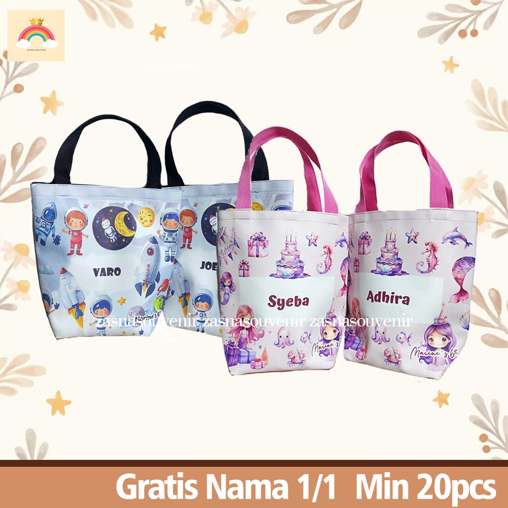 Jual TAS ULTAH CUSTOM NAMA/ TERLARIS/ BAHAN PREMIUM/GOODIEBAG ULTAH ...