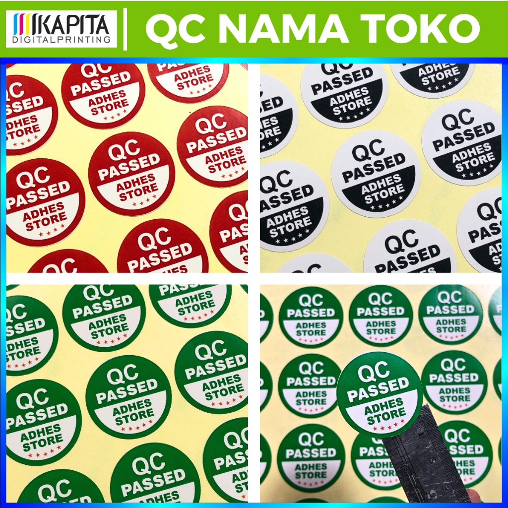 Jual (isi 120 pcs) Stiker Qc custom Nama Graftac Bontak Glosy Sticker ...