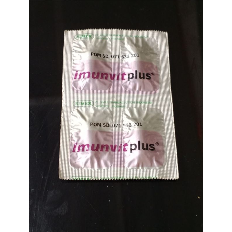 Jual imunvit plus strip 4 tablet original | Shopee Indonesia