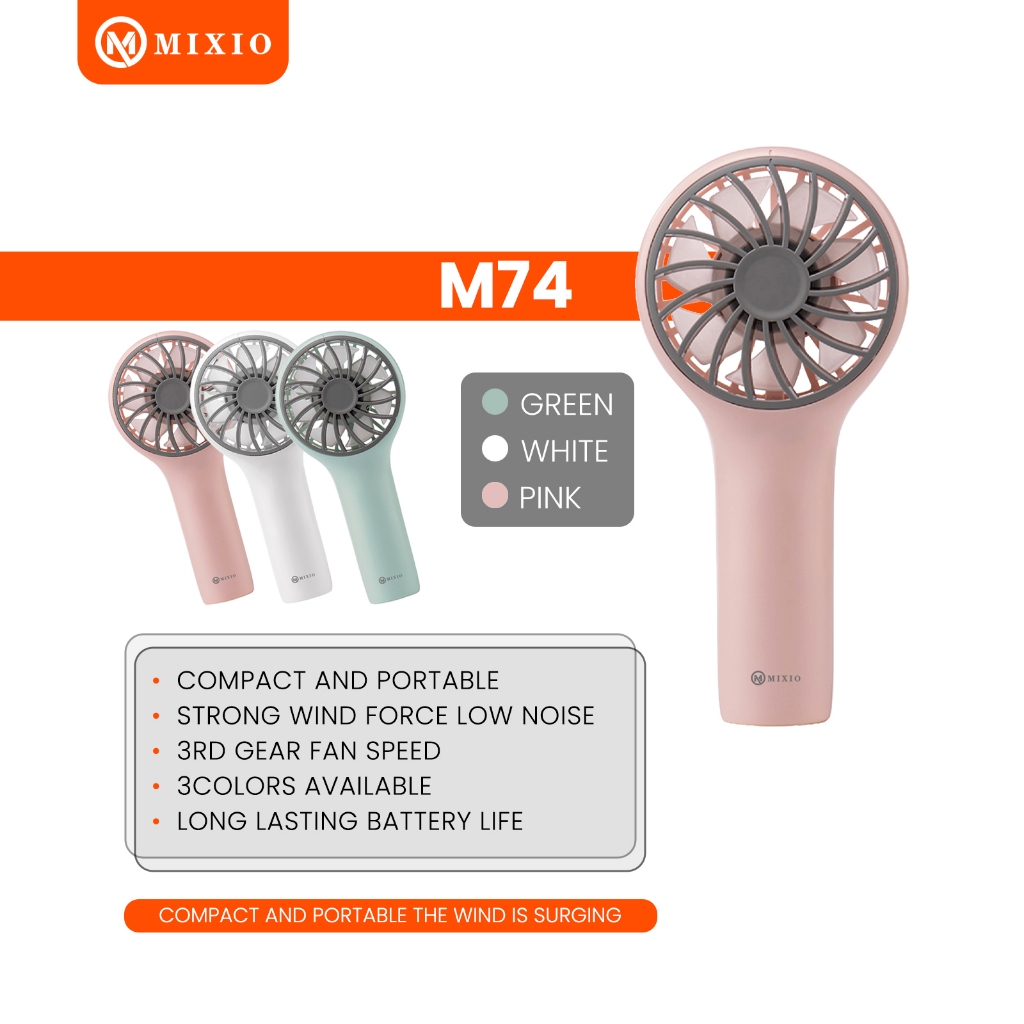 Jual MIXIO M74 Kipas Angin Mini Portable 1200mAh Cute Kipas Genggam ...