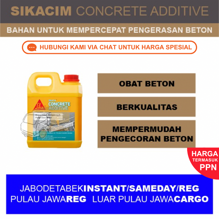 Jual Sikacim Concrete Additive Obat Cor Beton Cepat Keras Cairan 900ml ...