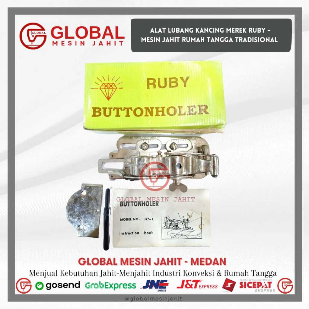 Jual Alat Lubang Kancing Merk RUBY Buttonholer Untuk Mesin Jahit Rumah ...