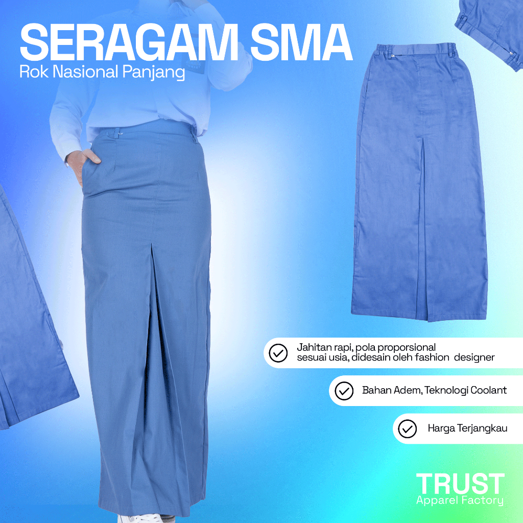 Jual Trust Apparel Factory - Rok Abu Abu SMA / Seragam Sekolah SMA SMK ...