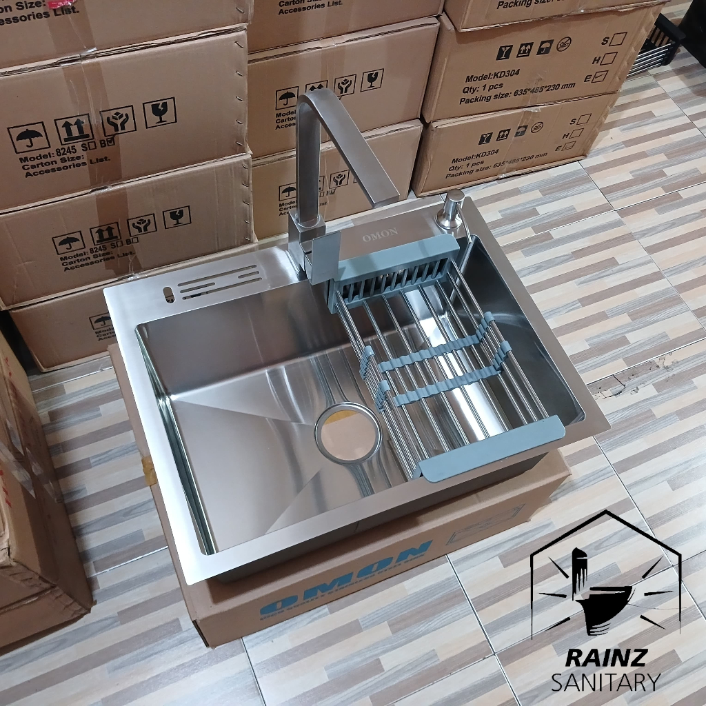 Jual Kitchen Sink / Bak Cuci Piring 6045 Omon Stainless Steel 304 ...