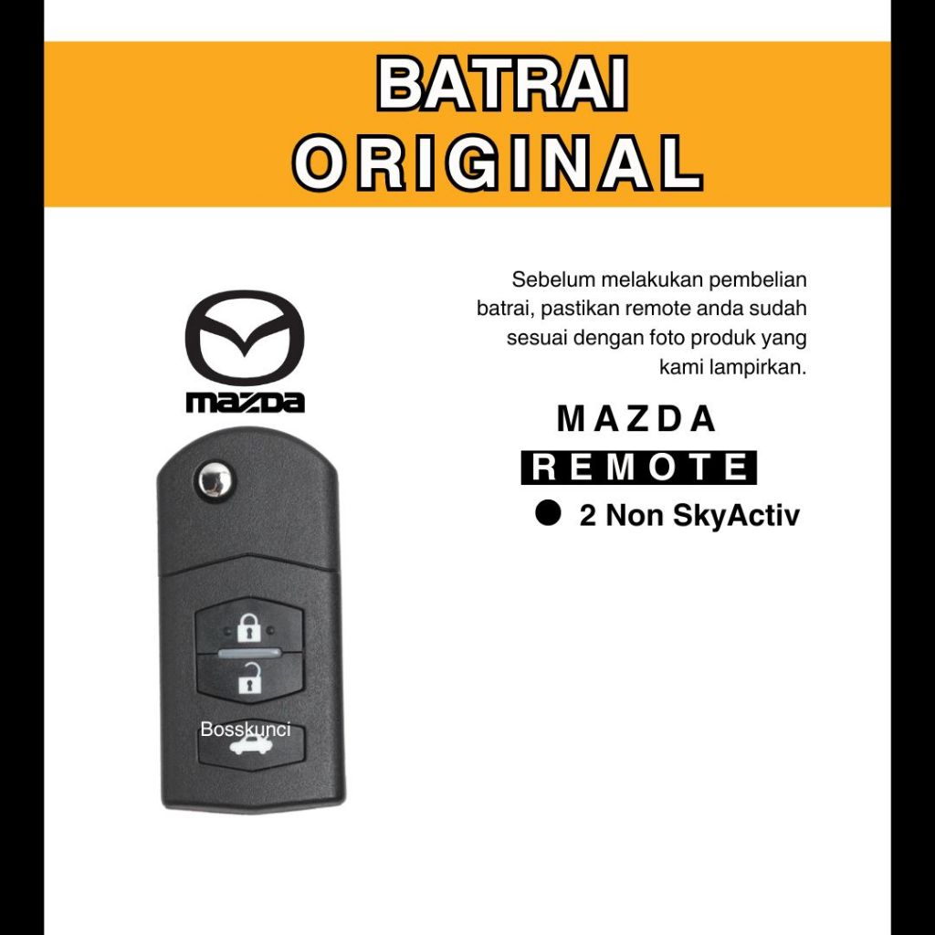 Jual Baterai Remote Kunci Mazda 2 Non SkyActiv Original Panasonic ...