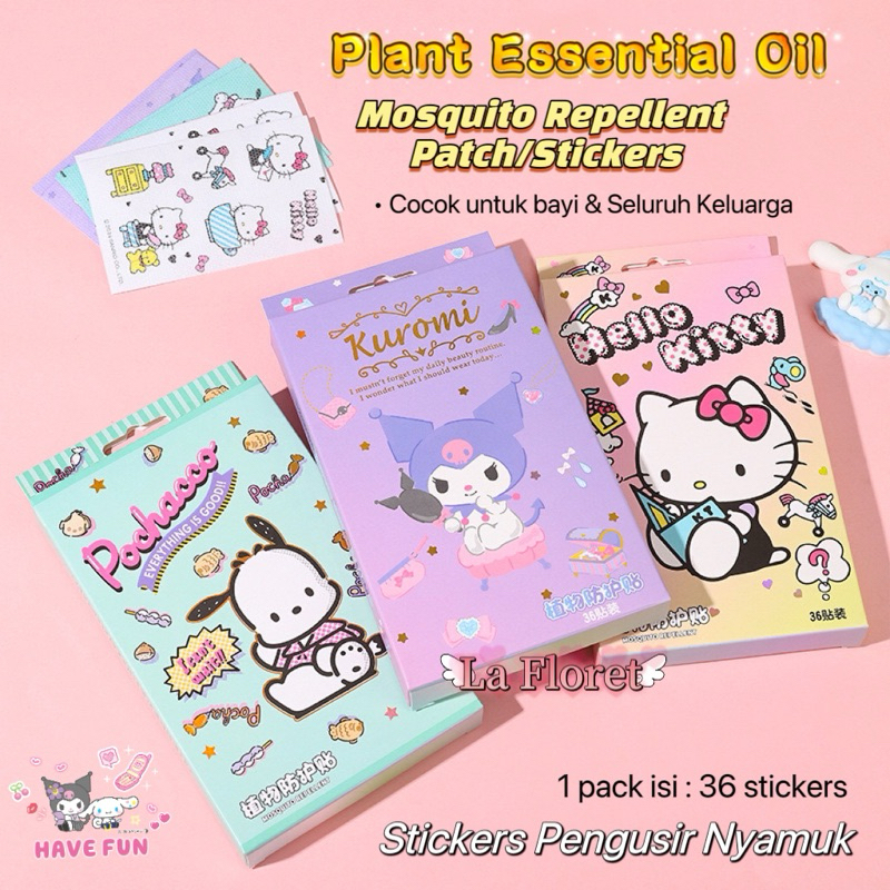 Jual Essential Oil Stiker patch anti nyamuk Aman untuk Bayi isi 36-66pc ...