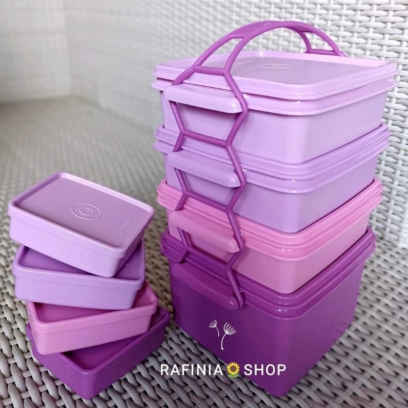 Jual Rantang Bulat Tupperware ukuran 1.1L 4tingkat free small plate ...