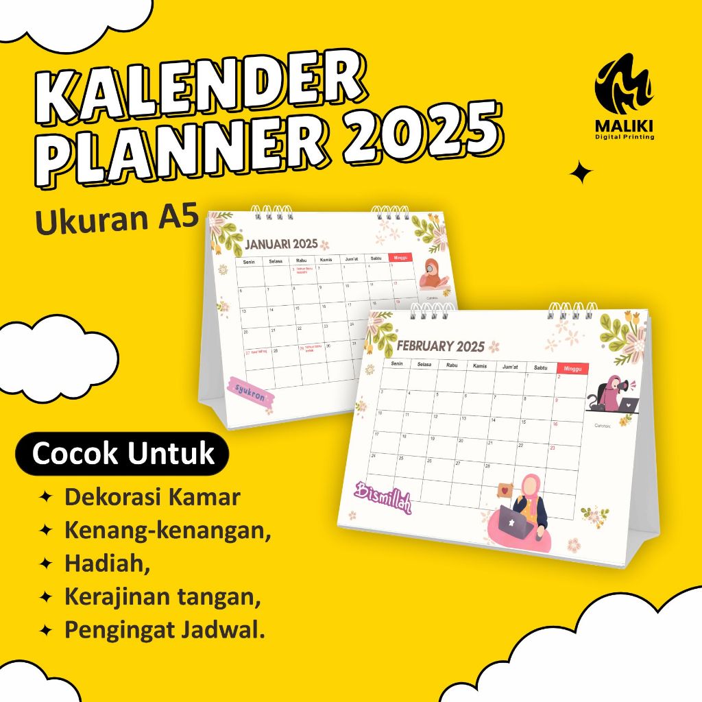 Jual Kalender Duduk Planner Tema Muslimah | Shopee Indonesia