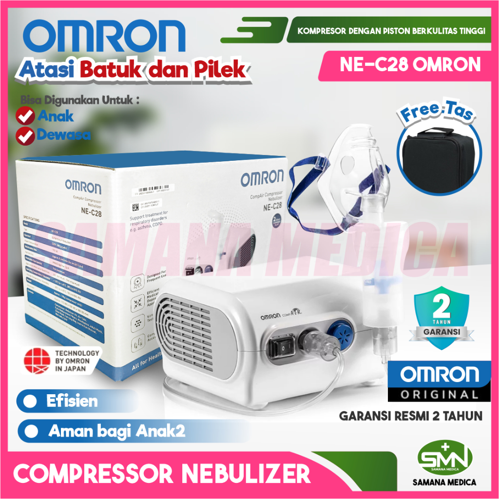 Jual Compressor Nebulizer Nebul NE-C28 OMRON Alat terapi pernafasan Promo Murah NEC28 | Shopee ...