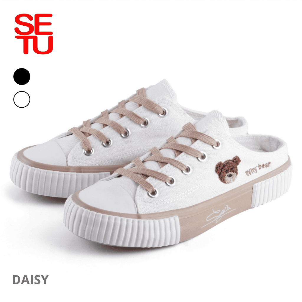 Jual SETU Daisy Free Kotak Sepatu Sneaker Wanita Kanvas Model Slip On ...