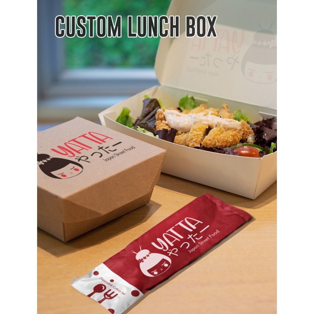 Jual CUSTOM / SABLON LUNCHBOX KRAFT/WHITE - PREMIUM @500PCS | Shopee ...