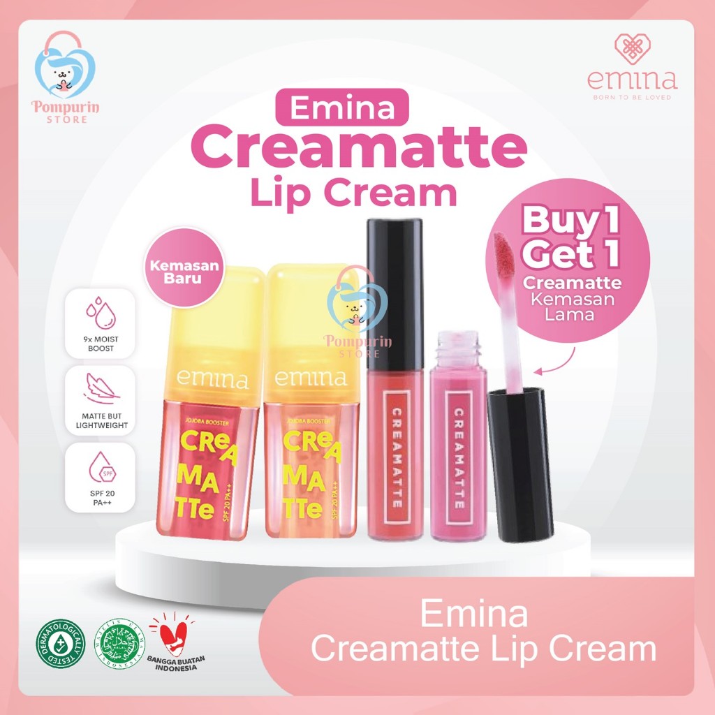 Jual EMINA Creamatte Lip Cream 4gr - Lip Cream Matte Lipstick | Shopee ...